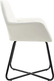 Jídelní židle 4 ks krémové textil 277098
