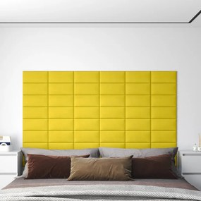 vidaXL Nástěnné panely 12 ks 30 x 15 cm textil 0,54 m² [343763] Barva: Černá