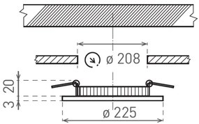 LED Podhledové svítidlo VEGA LED/18W/230V 2900/3900/5800K pr. 22,5 cm černá