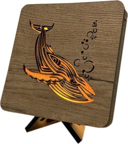 Li-Go "Velryba" lampa 19x19 cm provedení povrchu: dub
