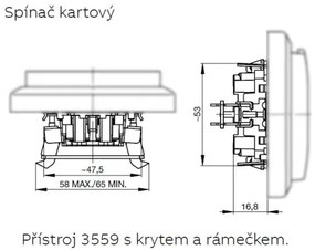 ABB vypínač kartový 1/0So 3559-A92445 se svorkou N