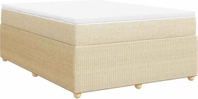 Box spring postel s matrací krémová 140x200 cm textil 3285579