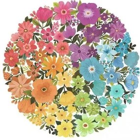 Ravensburger Kruhové puzzle Květiny / 500 dílků / od 12 let