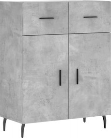 Skříň highboard betonově šedá 69,5x34x180 cm kompozitní dřevo 3198549