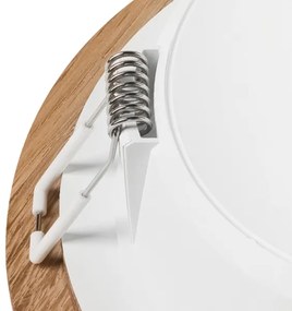 LED Podhledové svítidlo WOODY SPOT LED/12,5W/230V 3000K dub pr. 16 cm