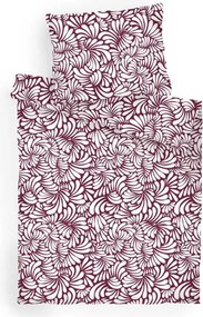 Bavlněné povlečení Iluze bordó 140x200, 70x90 cm