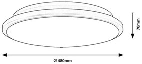Rabalux 71131 - LED Stropní svítidlo ENGON LED/45W/230V 4000K stříbrná 48 cm