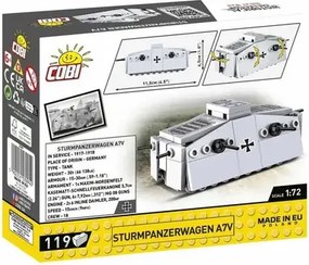 COBI 3094 Great War Sturmpanzerwagen A7V / 119 kostek / 1:72 / od 6 le