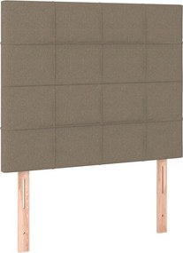 Box spring postel s matrací a LED taupe 80 x 200 cm textil 3135393