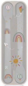 Béžové plastové dětské lžičky v sadě 2 ks Sunshine &amp; Rainbow – Mepal