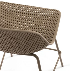 OnaDnes -20% Béžová plastová barová židle Kave Home Quinby 75 cm