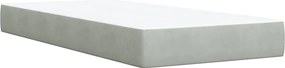 Box spring postel s matrací světle šedá 90x190 cm samet 3286180