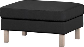 Potah na podnožku IKEA Karlstad barva černá látka pletený vzor