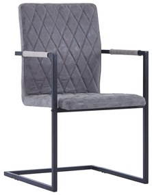 Konzolové jídelní židle 4 ks tmavě šedé umělá kůže,  278636