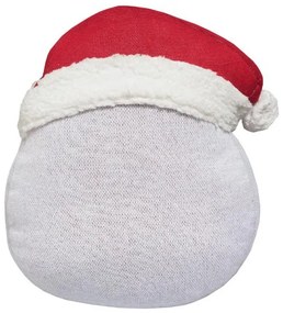 SCANquilt pletený polštářek SANTA bíločervená vánoční dekorace
