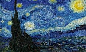 Postershop Fototapeta vliesová: Vincent Van Gogh, Hvězdná noc - 104x70,5cm