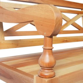 Lavice Batavia 123 cm masivní mahagon světle hnědá 337078