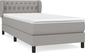 Box spring postel s matrací světle šedý 100 x 200 cm textil 3126461