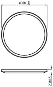Philips - LED Stmívatelné stropní svítidlo SCENE SWITCH LED/18W/230V