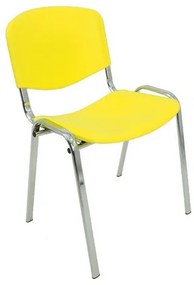 Konferenční plastová židle ISO CHROM Bílá