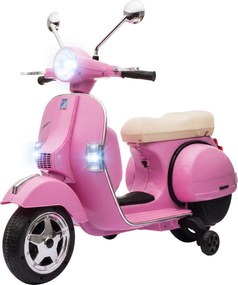 AIYAPLAY dětská elektrická Vespa PX150, Li-ion baterie, růžová