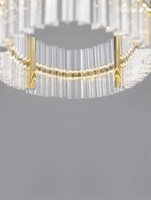 LED stmívatelný platinum zlaté designové svítidlo Kezo 130