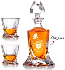 Dekorant Bohemia Crystal křišťálový whisky set s gravírováním ON NESTÁRNE 1+2