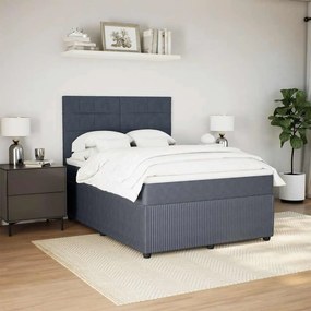 Box spring postel s matrací tmavě šedá 160x200 cm samet 3292383