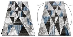 koberec ALTER Nano trojúhelníky modrý velikost 120x170 cm | krásné koberce cz