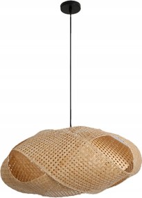 Originální závěsná lampa Boho s pleteným bambusovým stínidlem 50 cm 1xE27