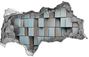 Wallmuralia Samolepící díra zeď 3D Stěna krychle 95x73 cm