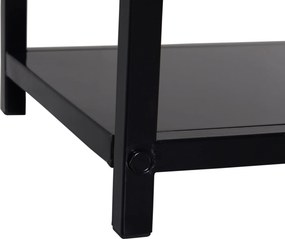 Držák na dřevo Outsunny - Sloupcový stojan na dřevo - Více příslušenství rozměr 34Š x 34H x 111V cm Metal Černý