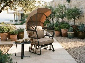 Béžové kovové zahradní křeslo Paros – Garden Pleasure