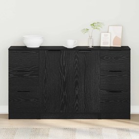 Servírovací skříň 3 ks Černý dub 121 x 30 x 70 cm 3332544