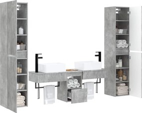 Sada koupelnového nábytku 5 ks Betonově šedá 33 x 34,5 x 160 cm 3406016
