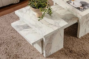 Designový konferenční stolek Xanthe 110 cm vzor mramor frézie