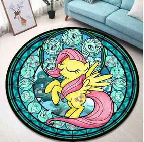 Koberec/předložka s motivem My Little Pony, 150 cm Varianta: Fluttershy (Color 1), Velikost: průměr 150cm