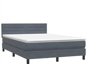 Box spring postel s matrací tmavě šedá 160x210 cm samet 3316312