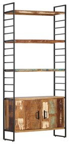 4patrová knihovna 80 x 30 x 180 cm masivní recyklované dřevo 284419