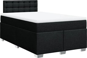Box spring postel s matrací černá 120x200 cm textil 3288171