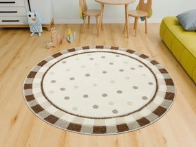 Koberec Tanami Kids C5726A krémový / béžový kruh