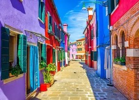 BLUEBIRD Puzzle Barevné domky na ostrově Burano / 500 dílků / od 12 le