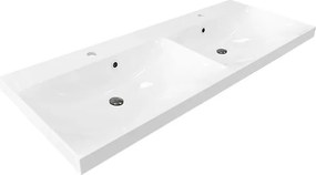 Mereo Mereo, Aira, koupelnová skříňka s umyvadlem z litého mramoru 121 cm, bílá, dub, šedá, CN723M