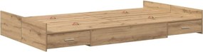 Rám postele s úložným prostorem Artisanový dub 120 x 190 cm 3335332