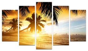 Vícedílný obraz SUNSET ON THE BEACH 30 110 x 60 cm