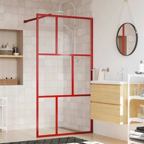 vidaXL Zástěna do průchozí sprchy čiré ESG sklo 115 x 195 cm [154958] Barva: Červená