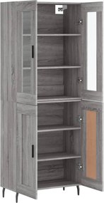 Skříň highboard šedá sonoma 69,5 x 34 x 180 cm kompozitní dřevo 3198359