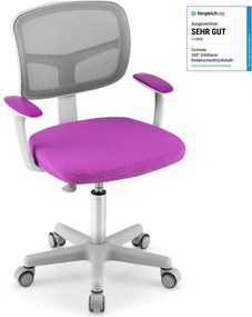 Costway Dětská židle k psacímu stolu Dětská počítačová židle s – fialová