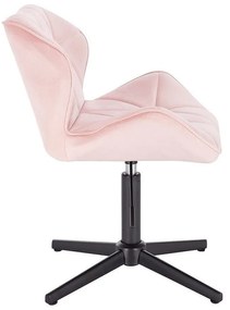 LuxuryForm Židle MILANO VELUR na černém kříži - světle růžová