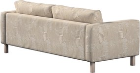 Potah na pohovku IKEA  Karlstad 3-místná, nerozkládací, krátký barva béžová látka pletený vzor, vzorované